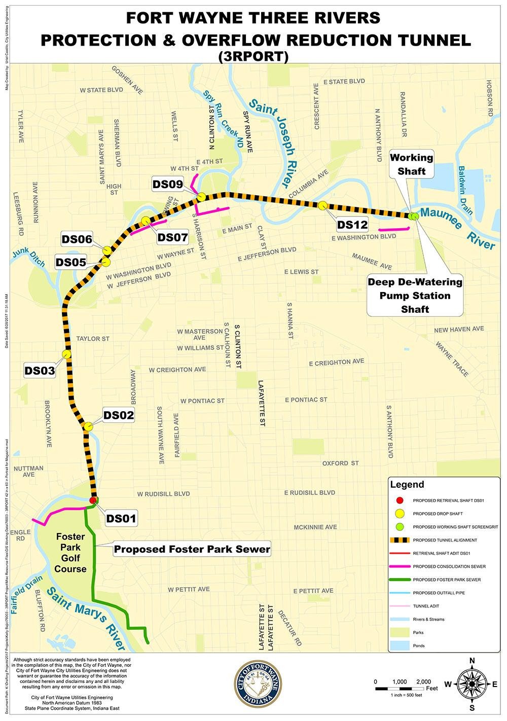 Three Rivers Protection & Overflow Reduction Tunnel, IN - The Lane ...